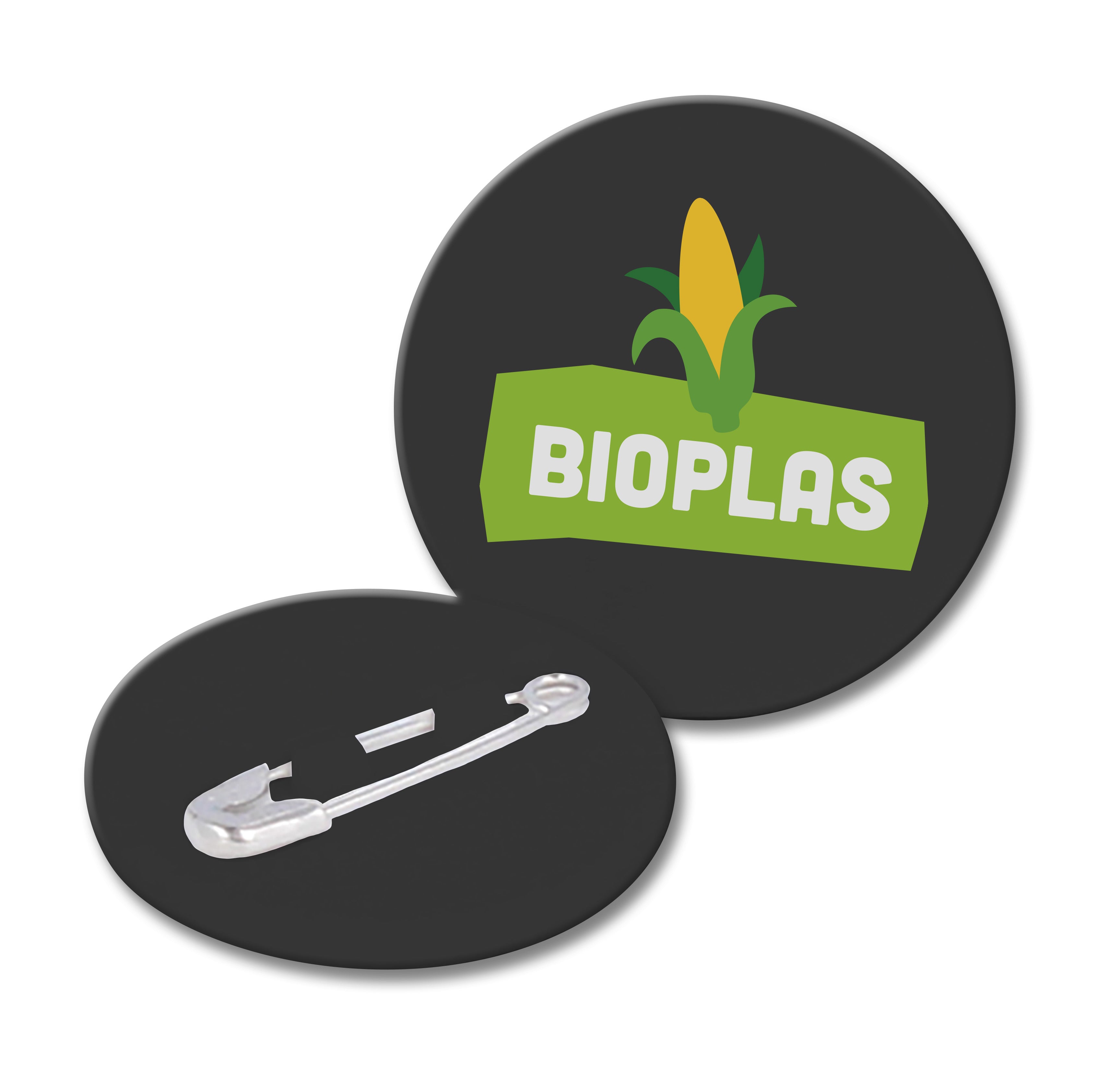 Bio Plastic Pin Badges – Adband