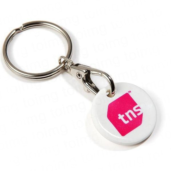 Recycled Plastic Trolley Token Keyrings – Adband